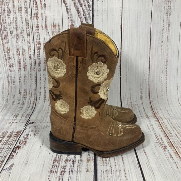 Texas Boots Ranch | Shoes | Texas Boots Ranch Brown Leather Embroidered ...